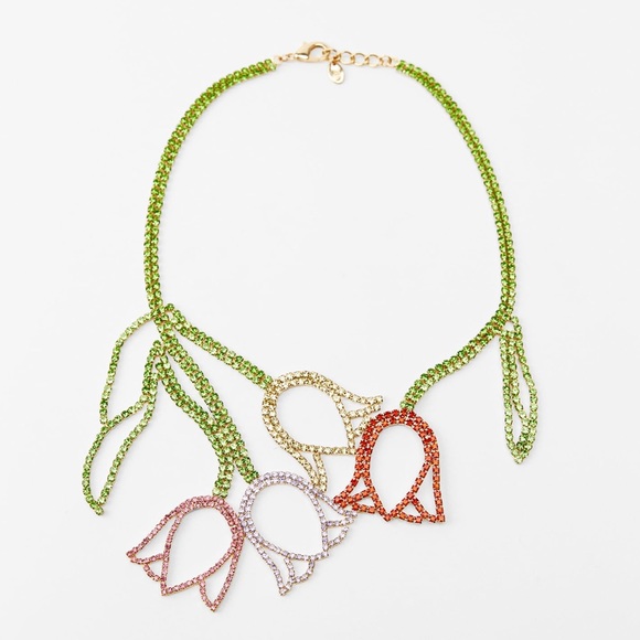Zara | Jewelry | Nwt Zara Woman Flowers Tulip Special Edition Necklace ...